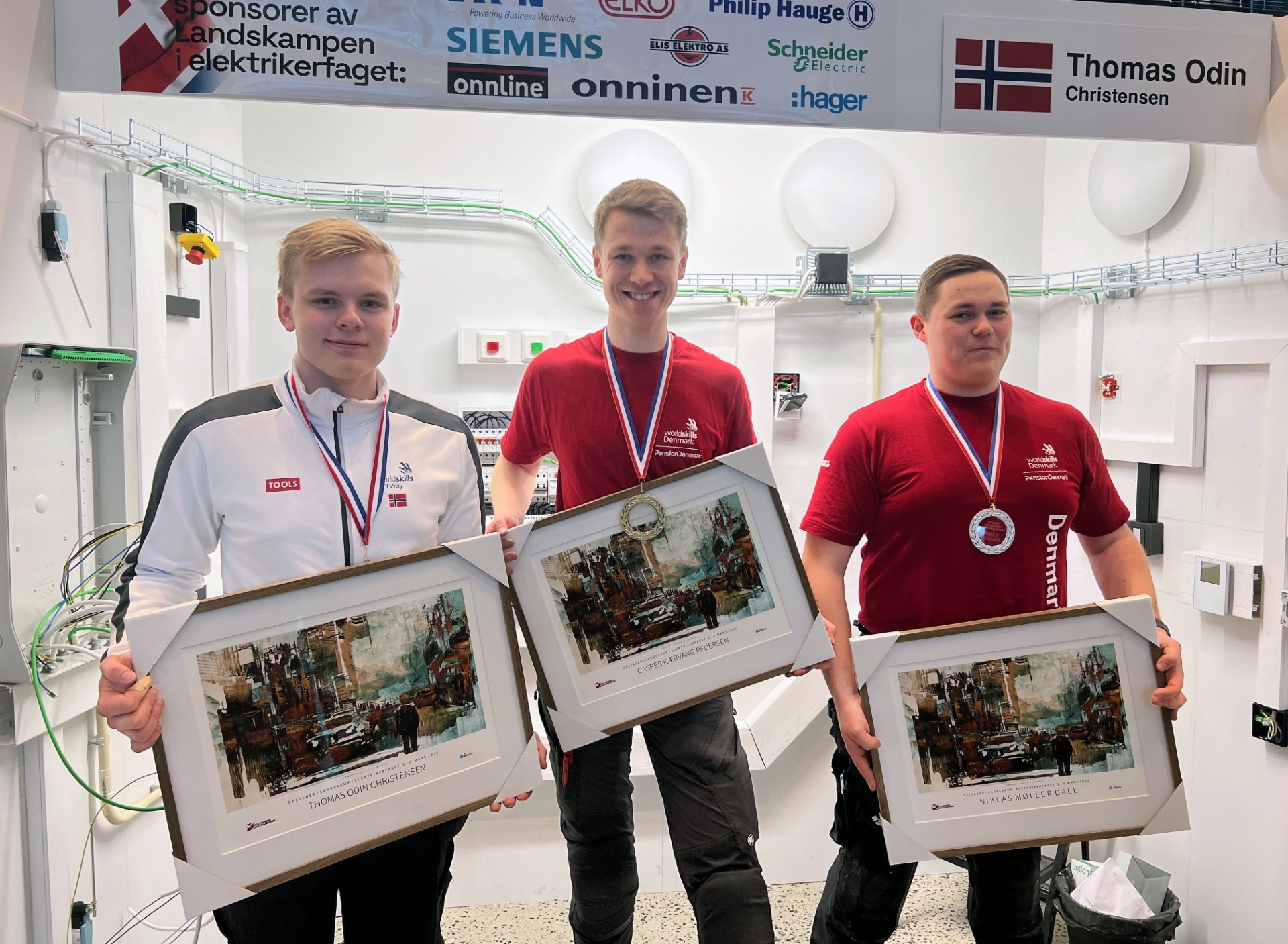 Intens landskamp i elektrikerfaget mellom Norge og Danmark