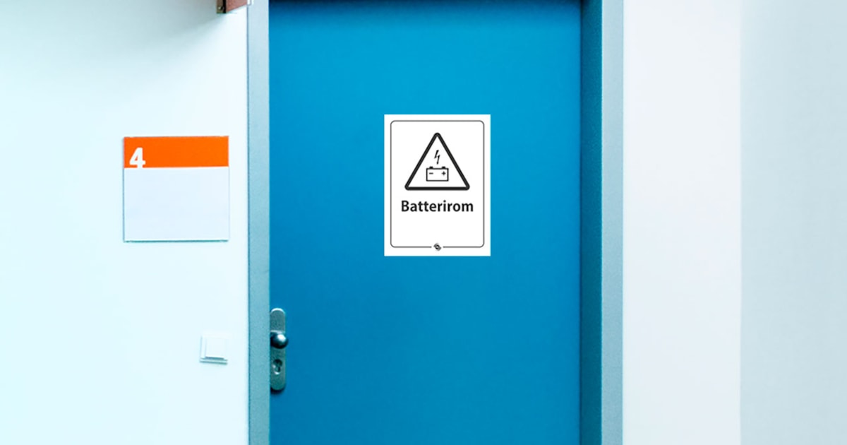 Merking av bygg med batterier